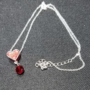 Swarovski | Jewelry | Swarovski Red Heart Necklace With Bag | Poshmark